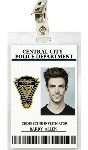 The Flash Barry Allen Joe West Ccpd ID Badge Cosplay Costume Laminate ...