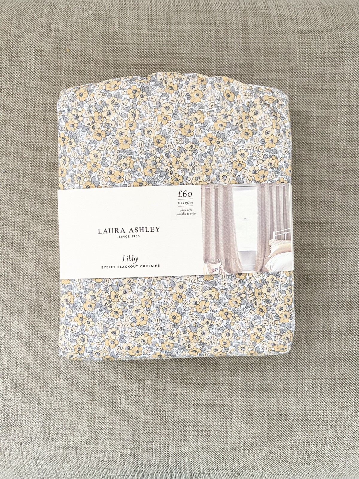 Laura Ashley Libby Ditsy Floral Eyelet Blackout Curtains/home Office Curtains£60 | eBay UK