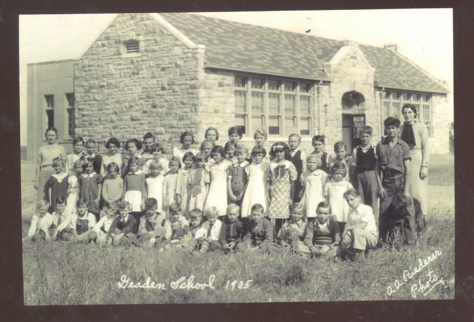 REAL PHOTO PARKVILLE MISSOURI GRADEN SCHOOL 1925 CLASS TEACHER POSTCARD ...