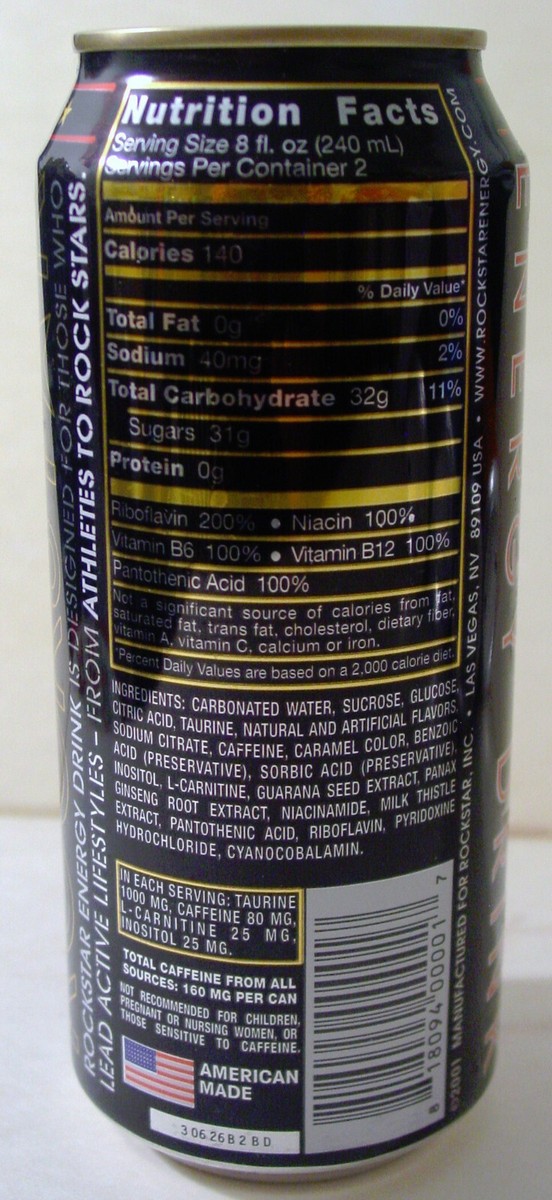 Rockstar Energy Drink Label