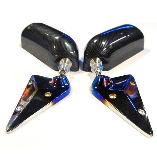 Racing Car Manual Adjustment Retro F1 Style Rear View Mirrors Carbon ...