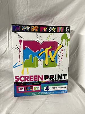 MTV Screen Printing DIY Kit 4 Print MTV Logo Stencils Included | eBay