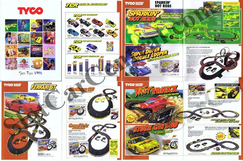 177pg 1992 TYCO TOYS TCR Slot Car Race Track Crash Dum +RC Radio ...