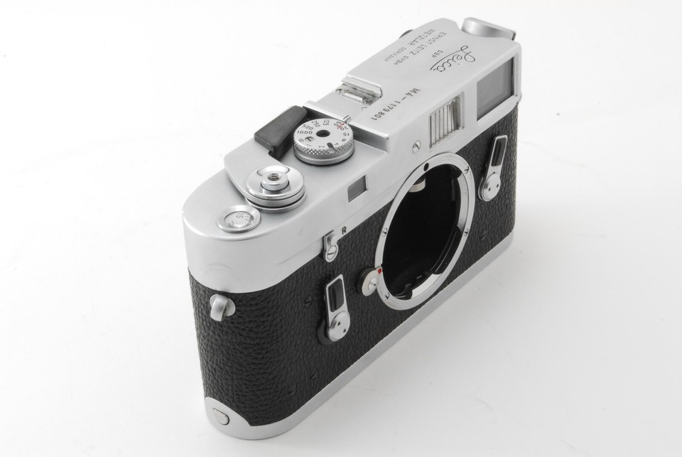 [Exc+5 w/Case] Leica Leitz M4 Silver 35mm Rangefinder Film Camera From ...