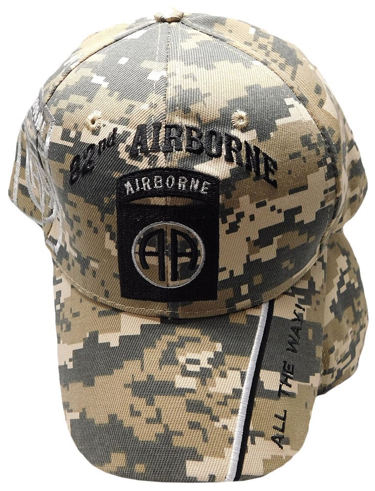 82nd Airborne All The Way! ACU Digital Camo Shadow Embroidered Cap Hat ...
