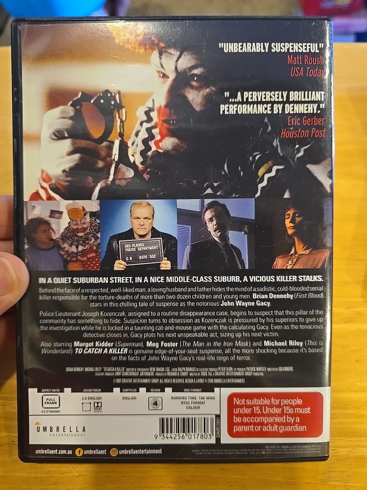 To Catch a Killer (1992) Umbrella DVD John Wayne Gacy,Brian Dennehy ...