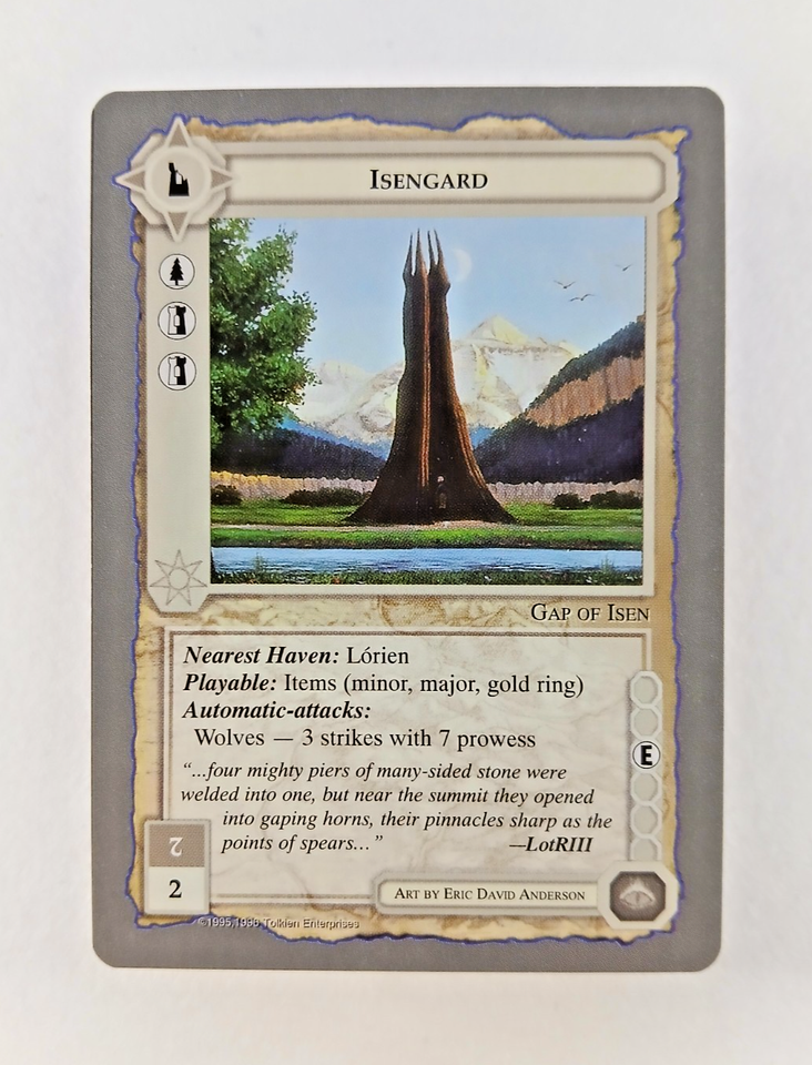 Isengard - Middle Earth CCG card (1998 ICE) MECCG Silver Grey Border ...
