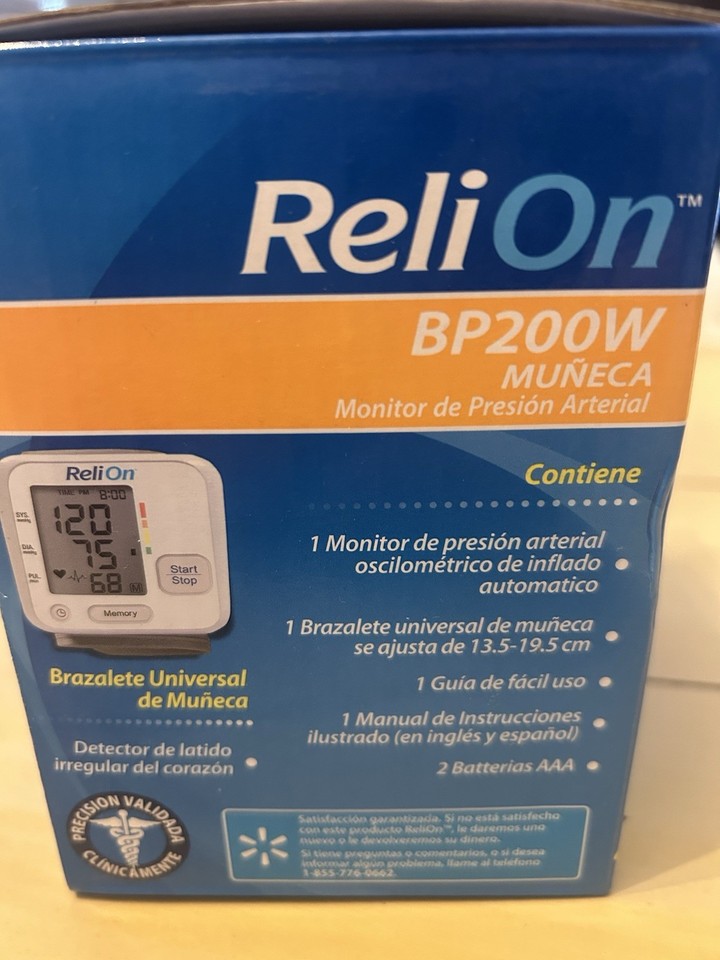 ReliOn BP200W Wrist Blood Pressure Monitor Tested With Box | eBay