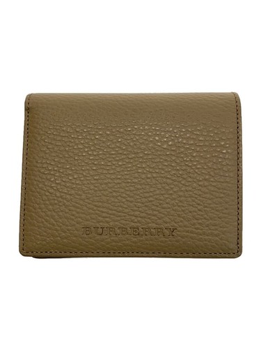 BURBERRY Bi-fold Wallet Leather BEG Women's | eBay