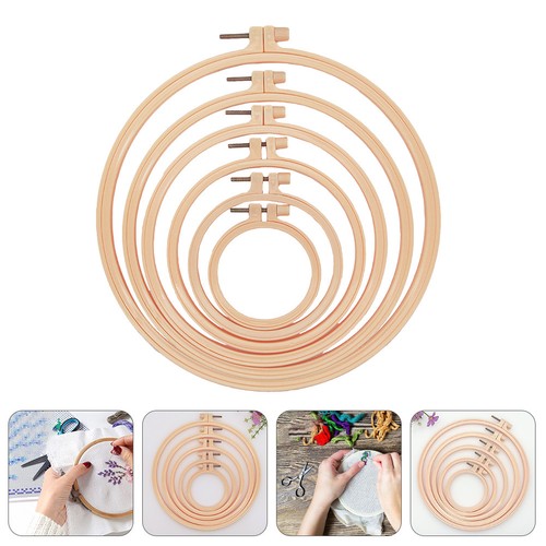 6 Pcs Cercle À Broder En Plastique Cerceaux Fournitures Broderie | eBay