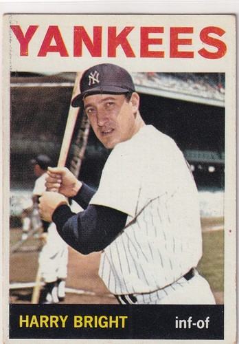 1964 TOPPS HARRY BRIGHT NEW YORK YANKEES #259 (REVIEW PICS) (VG-EX) JC ...