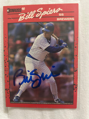 Bill Spiers - Milwaukee Brewers - 1990 Donruss AUTOGRAPHED | eBay