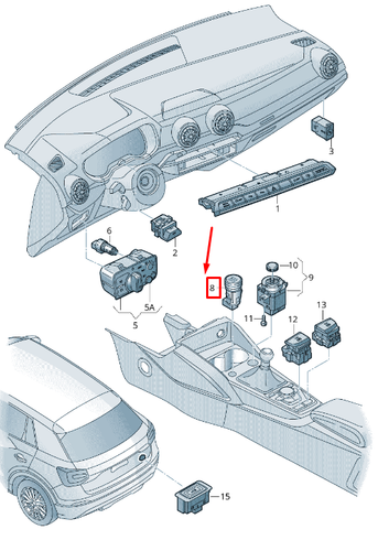 AUDI Q2 GA Start Stop Ignition Button 8U0905217C NEW GENUINE | eBay