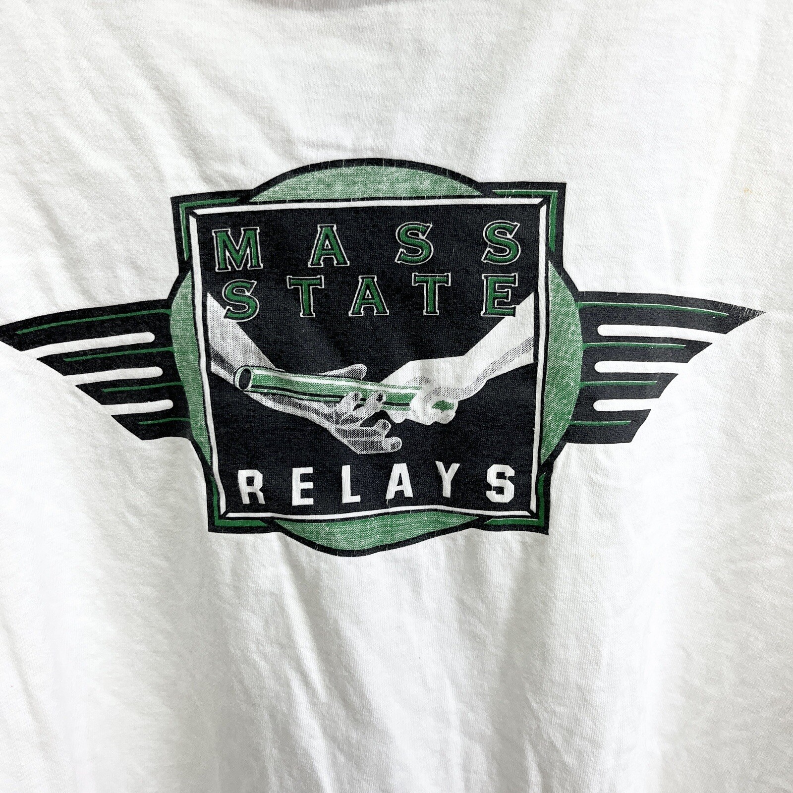 Y2K Mass State Relays Baton Track and Field White Long Sleeve T-Shirt ...