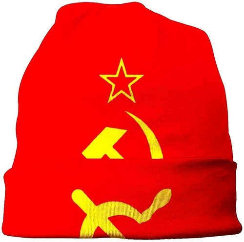 1x UdSSR Sowjetunion Russland Stern Hammer Sichel Soviet Rot Beanie ...