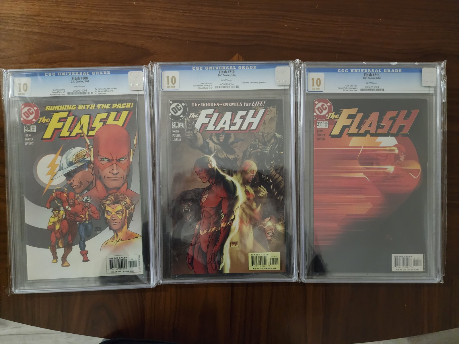 CGC PERFECT 10.0 The Flash 208 210 211 GEM MINT set 10 comic 🔥🔥🔥 DC DCU ...