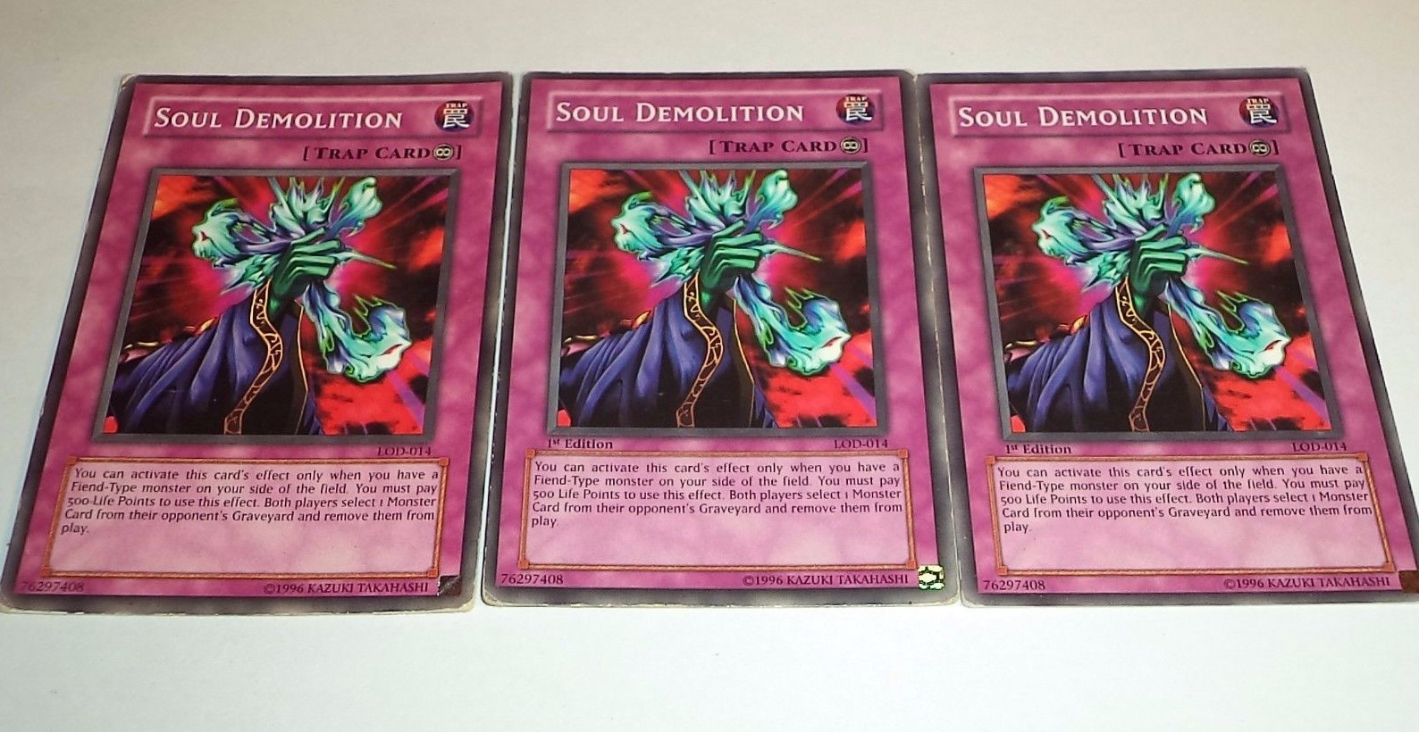 3X Soul Demolition LOD-014 - Yugioh Yu Gi Oh! 3 Playset | eBay