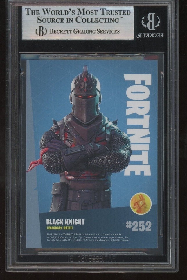 Black Knight Card USA 2019 Panini Fortnite #252 BECKETT 9 MINT. RARE ...