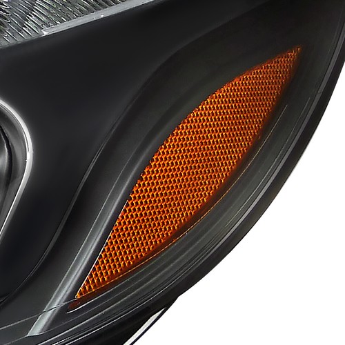 Black Fits 2012 2013 2014 Ford Focus LED Bar Halo Projector Headlights ...