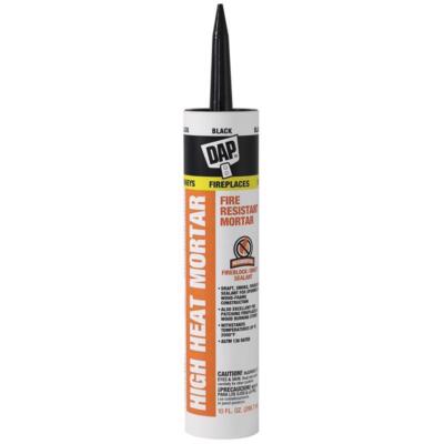 DAP 7079818854 High Heat Mortar Fire Stop Caulk, 10 Fluid Ounces, Black ...