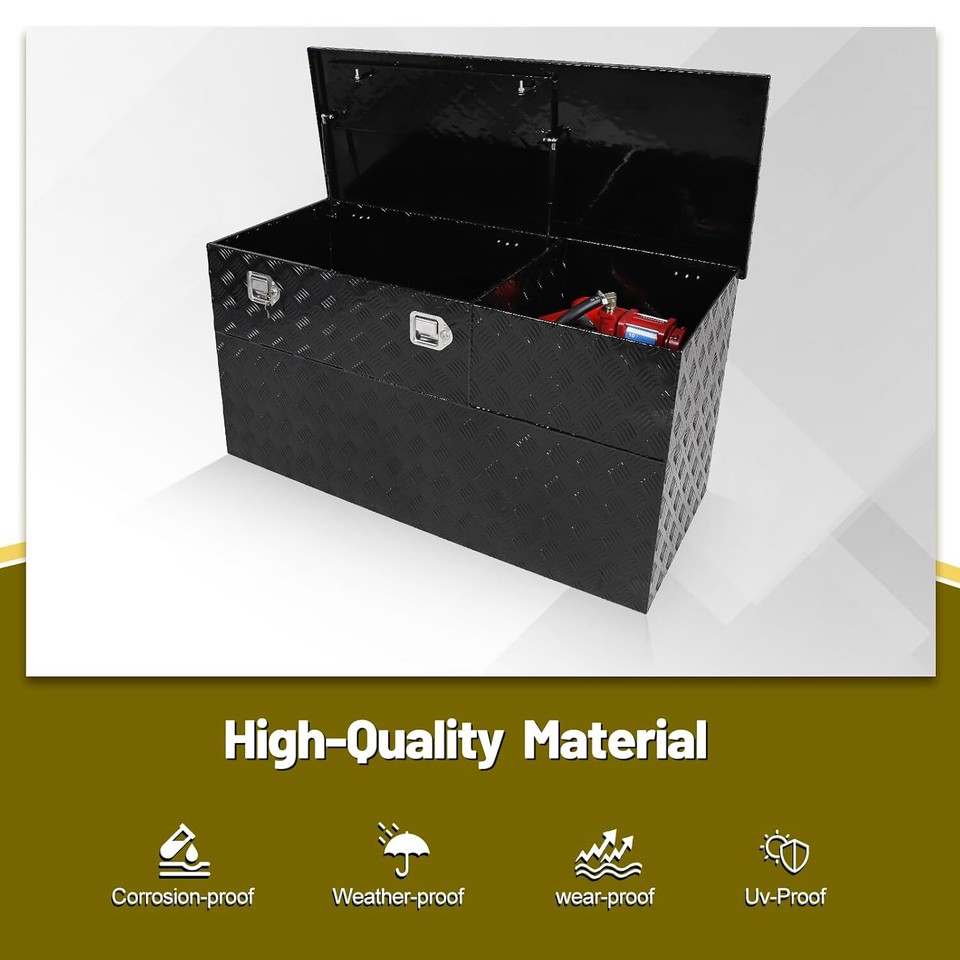 60-Gallon Fuel Tank Tool Box Combo Fuel Transfer Tank & Toolbox with 10 ...