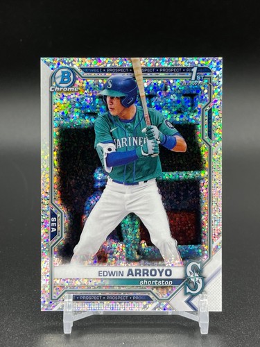 2021 BOWMAN CHROME DRAFT SPECKLE REFRACTOR EDWIN ARROYO #BDC-74 Seattle ...