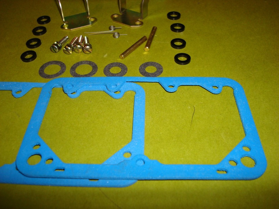 2 SETS FLOAT BRACKET SPRING PIN W/GASKETS HOLLEY 4150 4500 650 750 850 ...