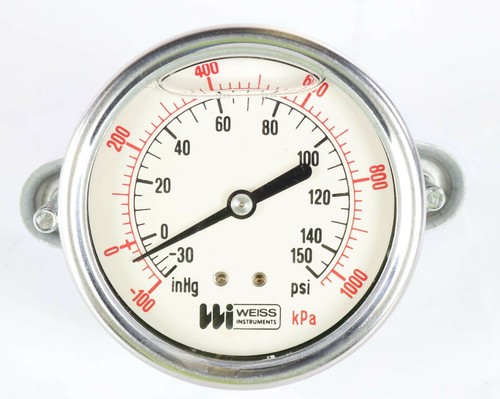 New LF251-V150-4B Weiss Instruments Gauge -30-0-150 PSI & KPA ¼” | eBay