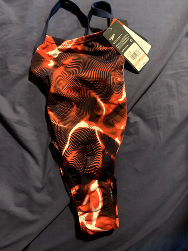 NWT SPEEDO Endurance Beta Blade Swimsuit One Piece Swimwear Black Red ...