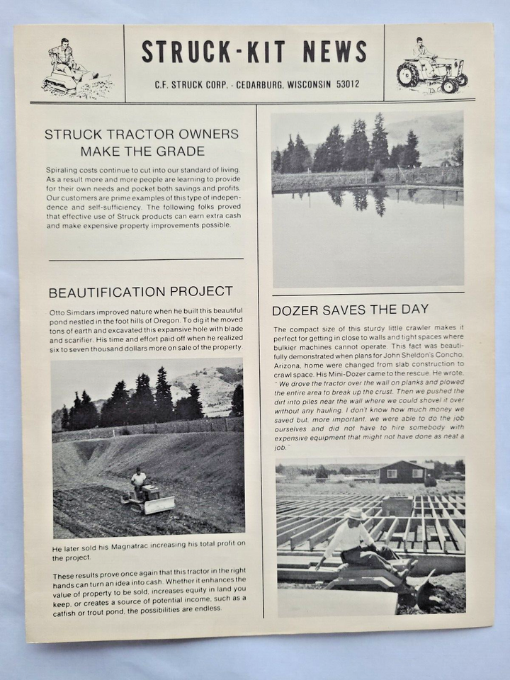 Vintage Struck Magnatrac Compact Crawler Mini Dozer Hydro 5000 Struck ...