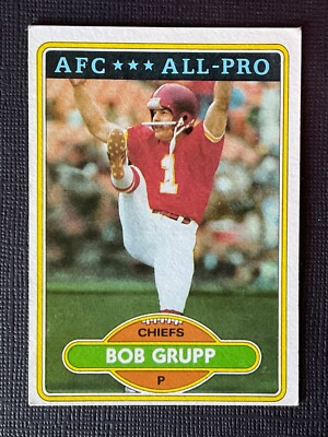 Bob Grupp 1980 Topps Rookie Football Card #525 - Kansas City Chiefs All ...