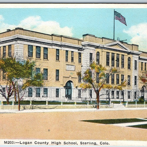 c1910s Sterling, Colo. Logan County High School HHT Co Litho Photo ...