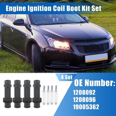 4 Set Engine Ignition Coil Boot Kit No.1208092/1208096/19005362 for ...