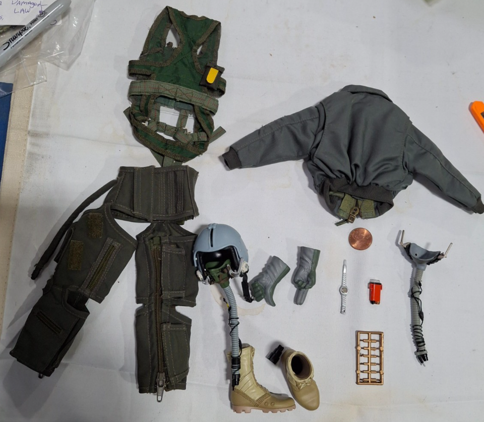 BBi 1/6 Scale Modern USA Air Force F15 Pilot Gear for 12" Figures JM-64 ...
