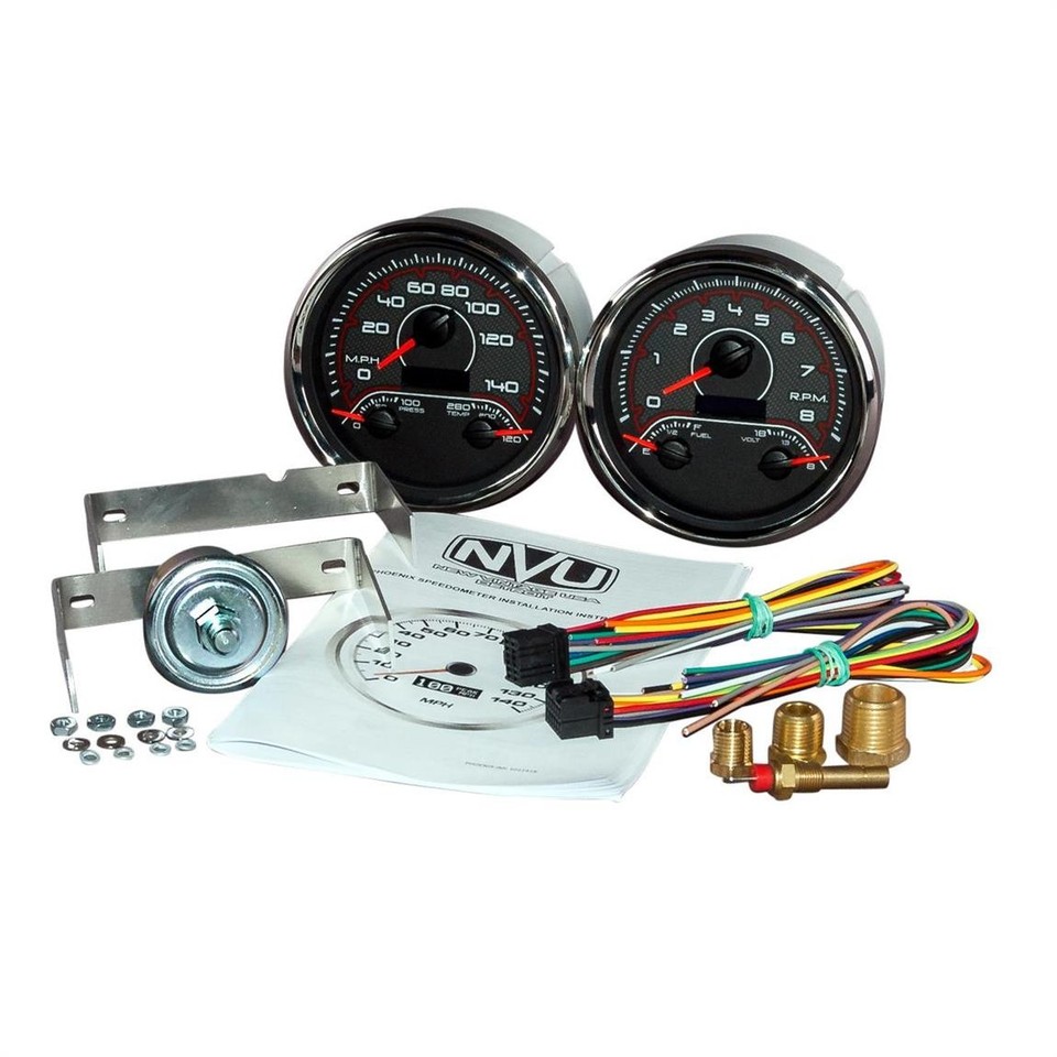 New Vintage USA 20257-01 CFR Redline Series Gauges, Red | eBay