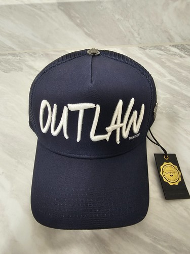 Twinzz Outlaw Trucker Cap Hat Navy Blue Mesh Snapback Adjustable Logo ...