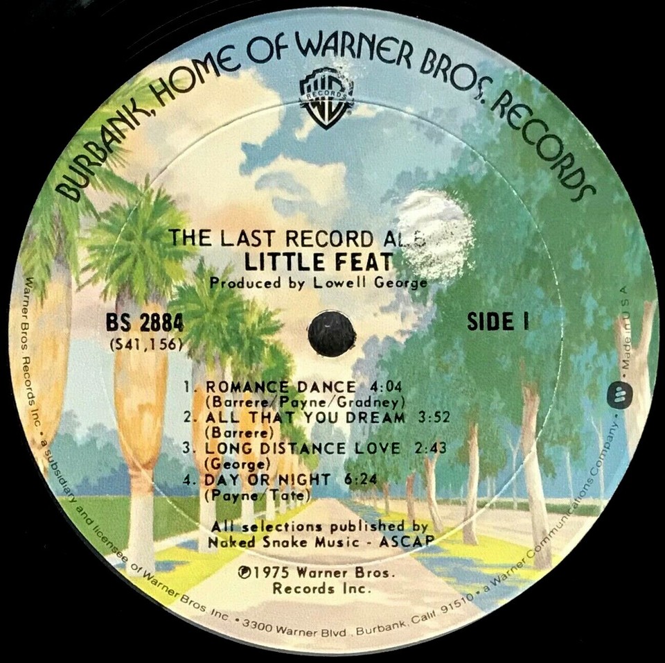 LITTLE FEAT "The Last Record Album" Vinyl LP - Original 1975 WB BS 2884 ...