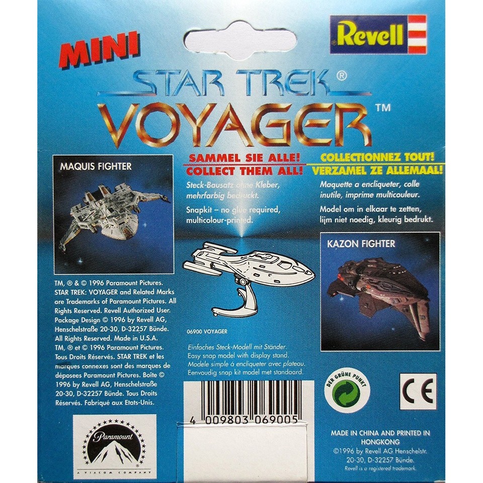 STAR TREK Mini USS VOYAGER Starship Plug-in Kit Revell 06900 | eBay