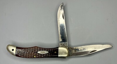 Vintage Case XX 6265-SAB 2 Blade Folding Hunter Pocket Knife Hunting ...