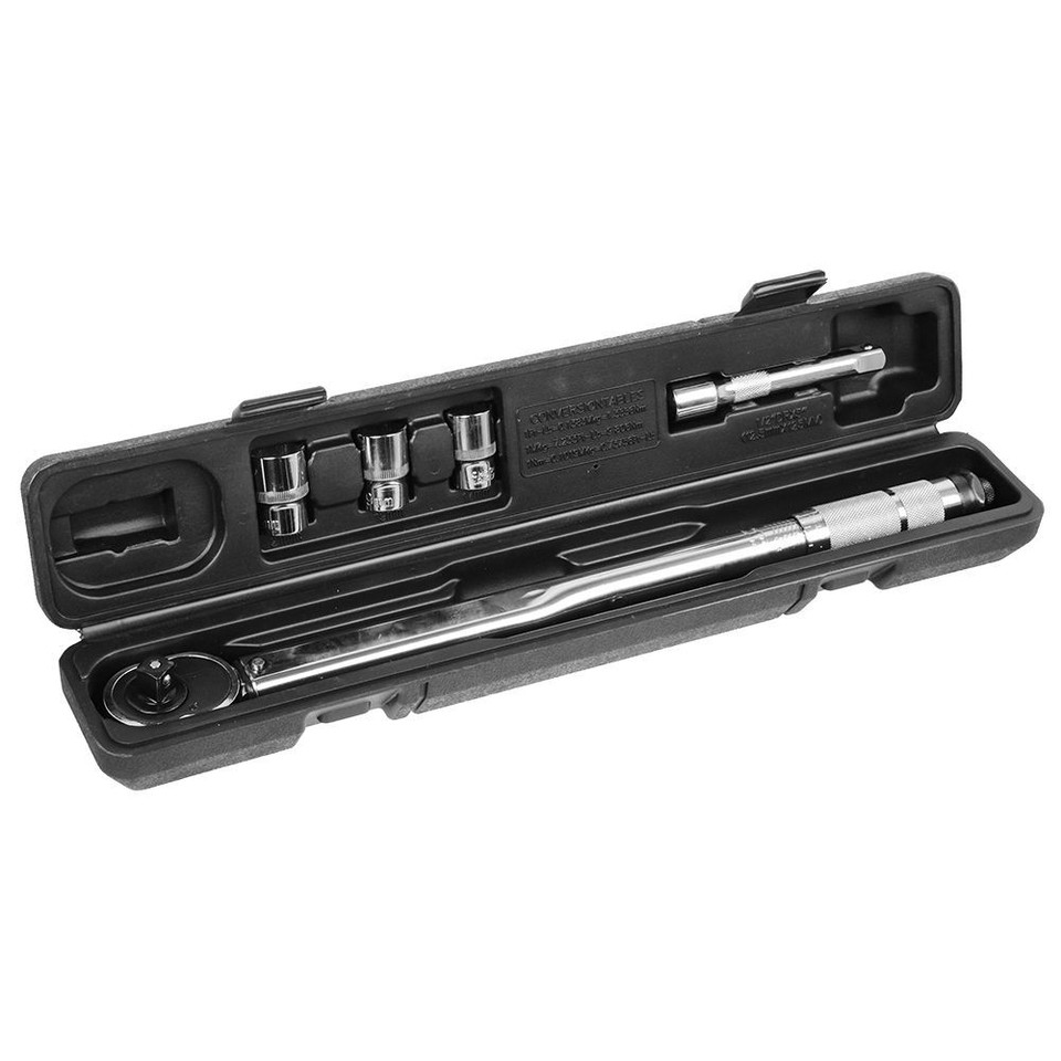 Ratcheting Torque Wrench 1/2" Socket Set Square Drive 28-210Nm Car ...