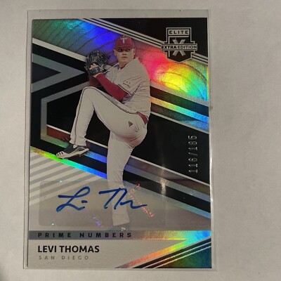 Levi Thomas 2020 Elite Extra Edition Prime Numbers Auto /185 San Diego ...
