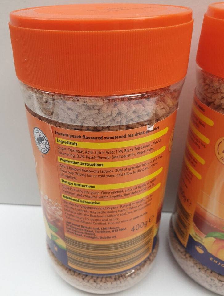 Peach Instant Tea Drink Granules Powder Hot Cold Iced Fruit 800g ...