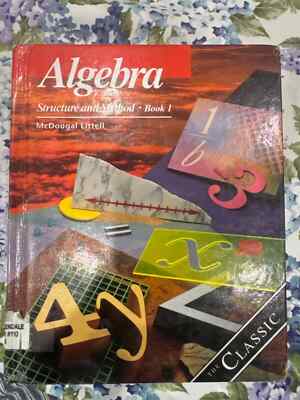 Algebra: Structure and Method - Book 1 - Hardcover, by MCDOUGAL LITTELL ...