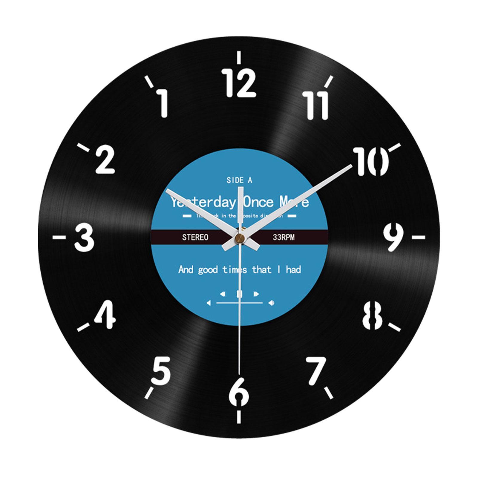 Backwards Wall Clock 12" Decorative Clock for Office Dining Room Living ...