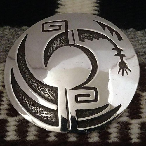 Hopi Native American Silver Overlay Pendant Vintage Jewelry Used | eBay