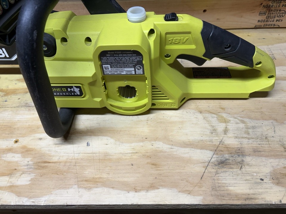 Ryobi P2502 18v Brushless Chainsaw (no chain or oil cap)****** | eBay