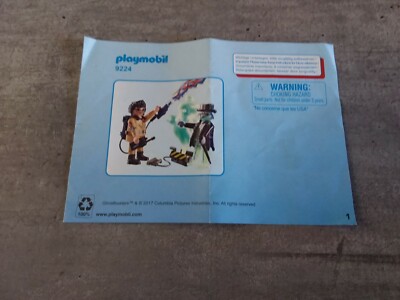PLAYMOBIL NOTICE 9224 GHOSTBUSTERS SOS FANTOMES | eBay