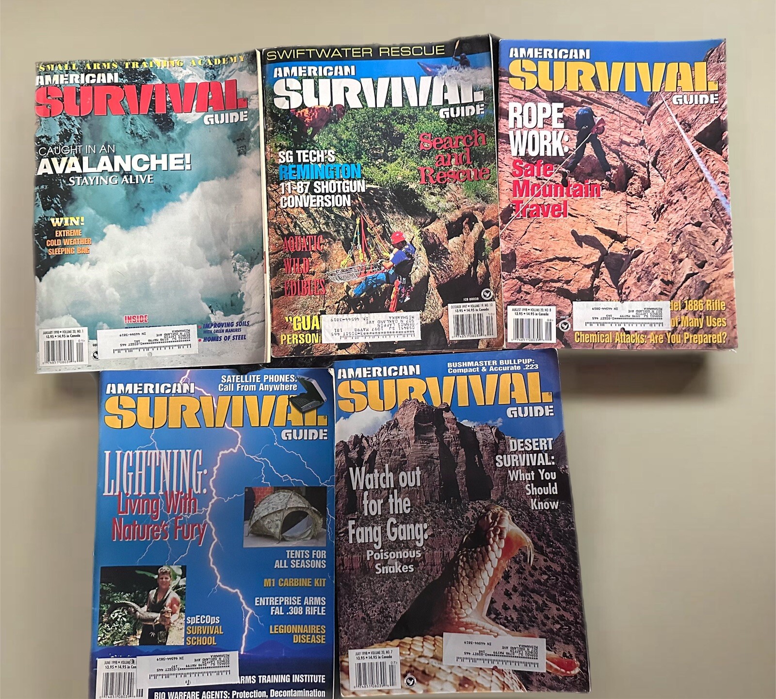AMERICAN SURVIVAL GUIDE MAGAZINE, Lot Of 5 | eBay