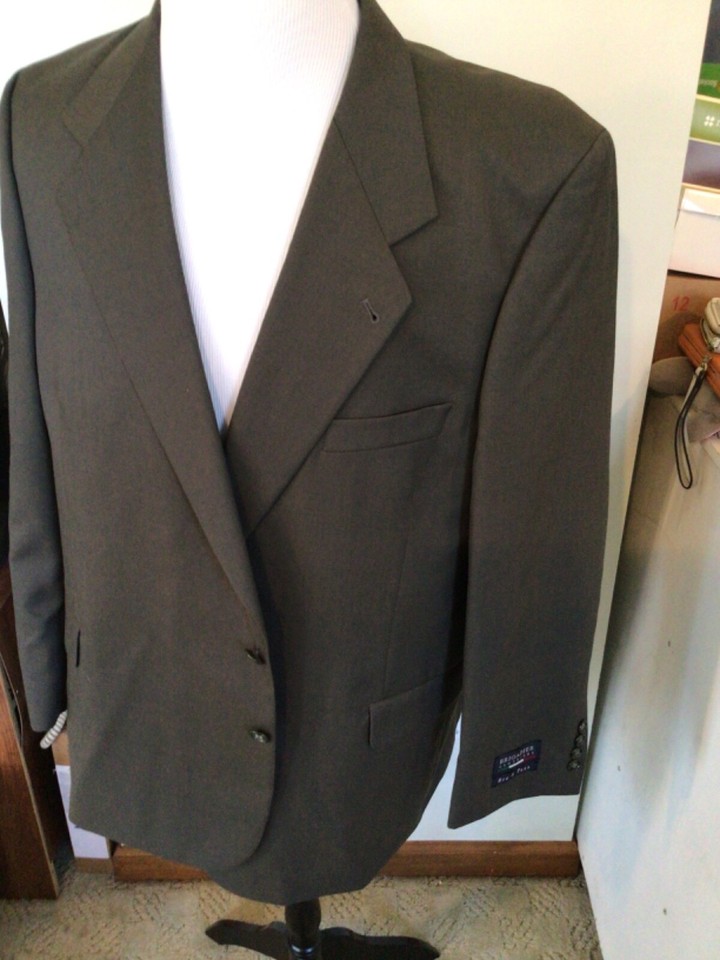 NWT Brigadier Clothiers Gray Wool Blend Sport Coat Jacket Sz 46 Portly ...