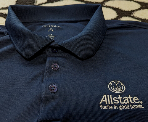 Men's ~ Allstate Insurance ~ Navy Blue Polo Golf Shirt ~ Size 3XL ...